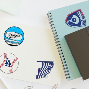 Los Angeles Dodgers Sticker Sheet, Baseball Team Decals - Etsy