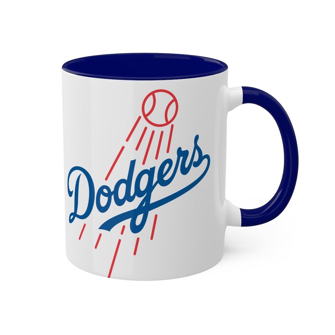 Dodgers Logo Colorful Mug, Custom Sports Team Coffee Cup, LA Baseball ...