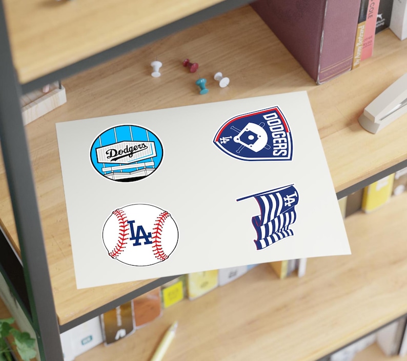 Los Angeles Dodgers Sticker Sheet, Baseball Team Decals - Etsy
