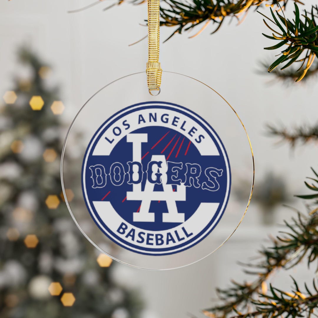Acrylic Ornaments-los Angeles Dodgers Logo Shield Ornament, Baseball ...