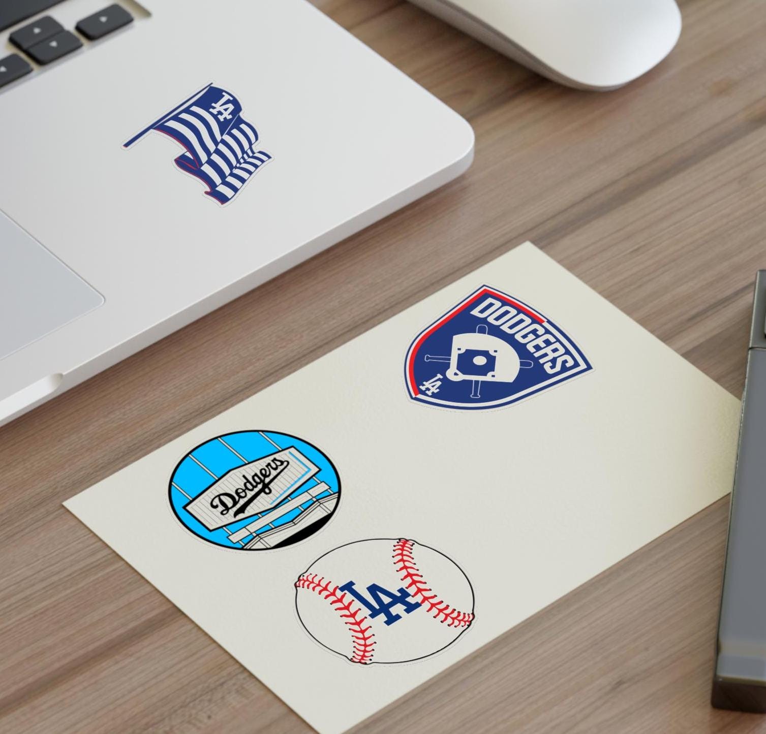 Los Angeles Dodgers Sticker Sheet, Baseball Team Decals - Etsy