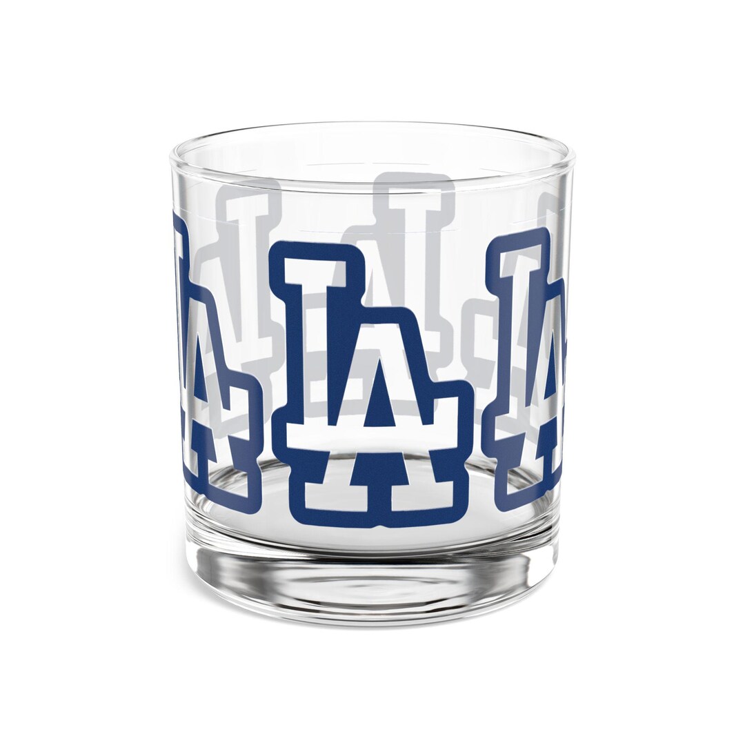 LA Dodgers Rocks Glass, 10oz - Hollow Logo Drinkware Gift, Baseball Fan ...