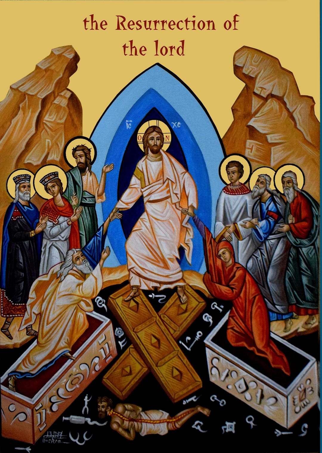 Coptic Icon of the Resurrection of Christ – Hand-painted Religious Art ...