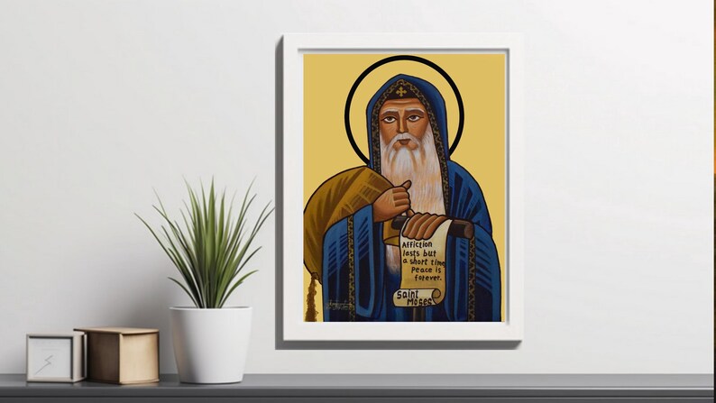 Coptic Saint Moses the Black Icon - Digital Orthodox Christian Art ...