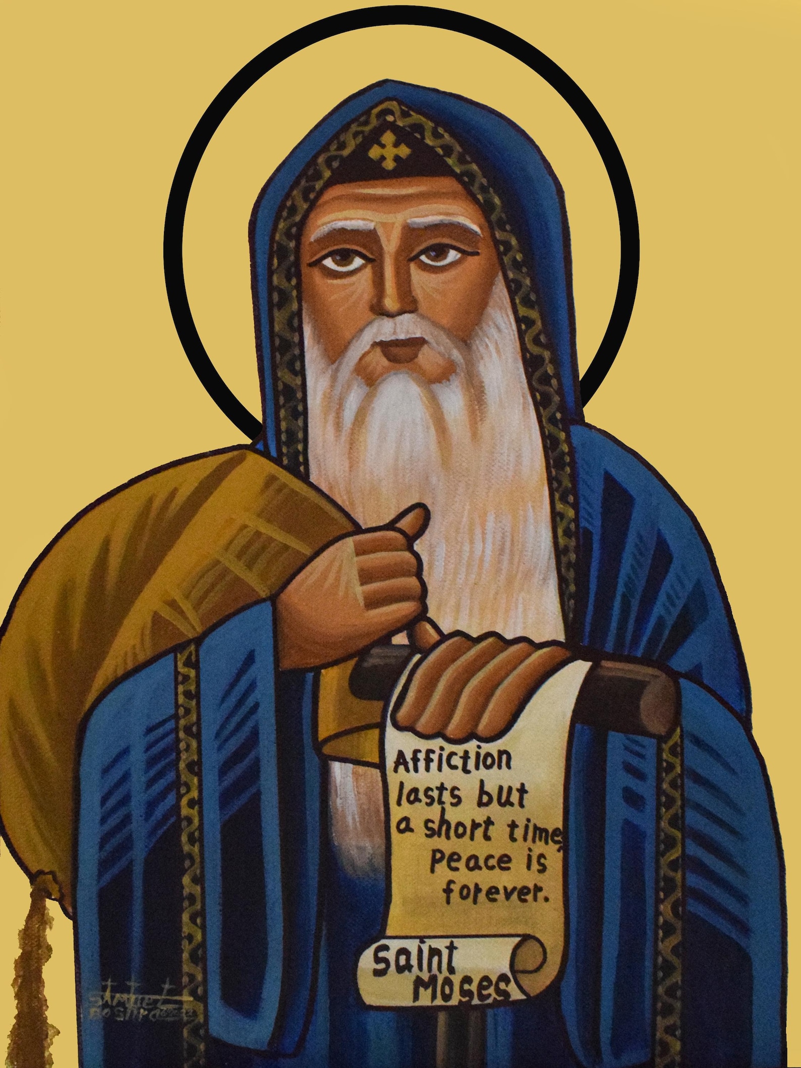 Coptic Saint Moses the Black Icon - Digital Orthodox Christian Art ...