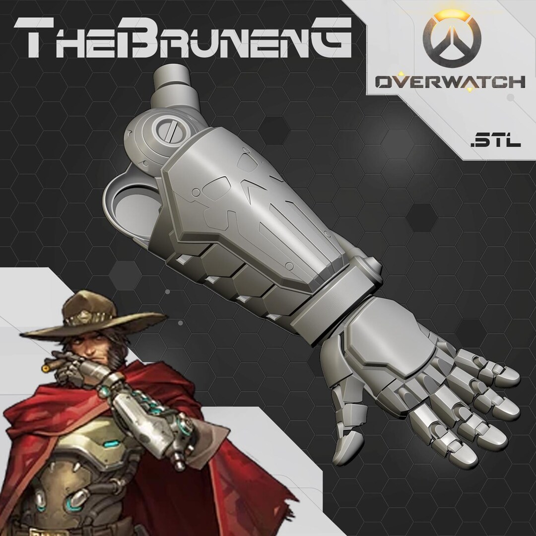 OVERWATCH McCree Cassidy arm cosplay 3D print model - Etsy 日本