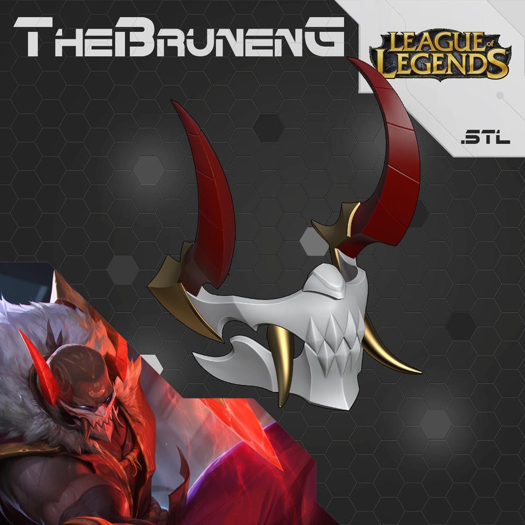 Pyke Blood Moon Mask League of Legends Cosplay LOL 3D Print Model - Etsy