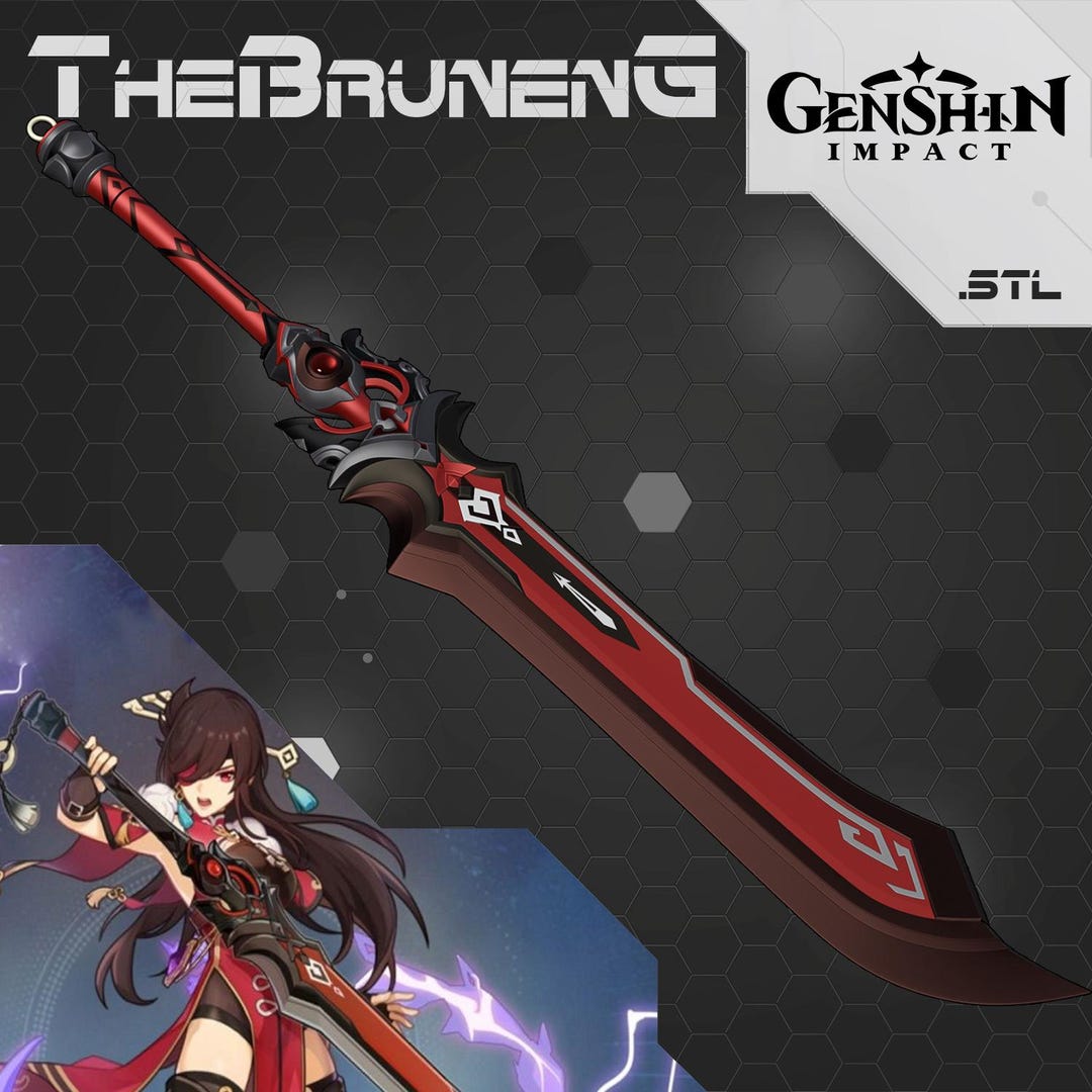 Genshin Impact Blackcliff Slasher Sword Cosplay 3D Print Model - Etsy