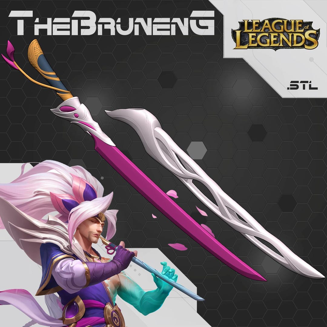 Yasuo Spirit Blossom Sword Cosplay League of Legends LOL 3D Print Model ...