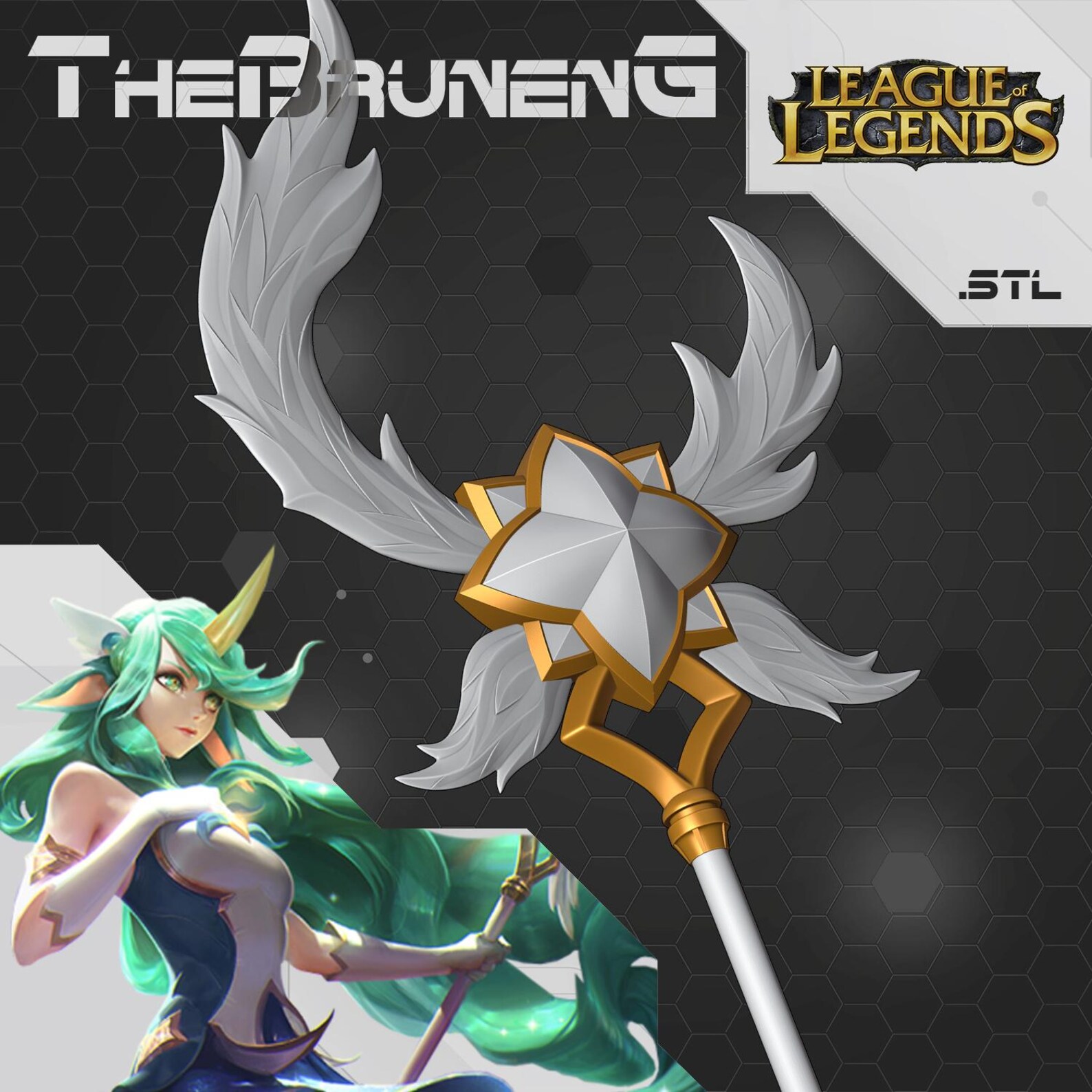 Star Guardian Soraka Staff League of Legends LOL Cosplay 3D Print Model ...