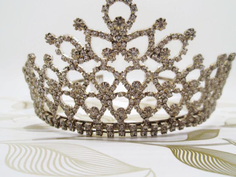 Vintage 1960's Crown Tiara Quince Nera Princess Bride, Crystal ...