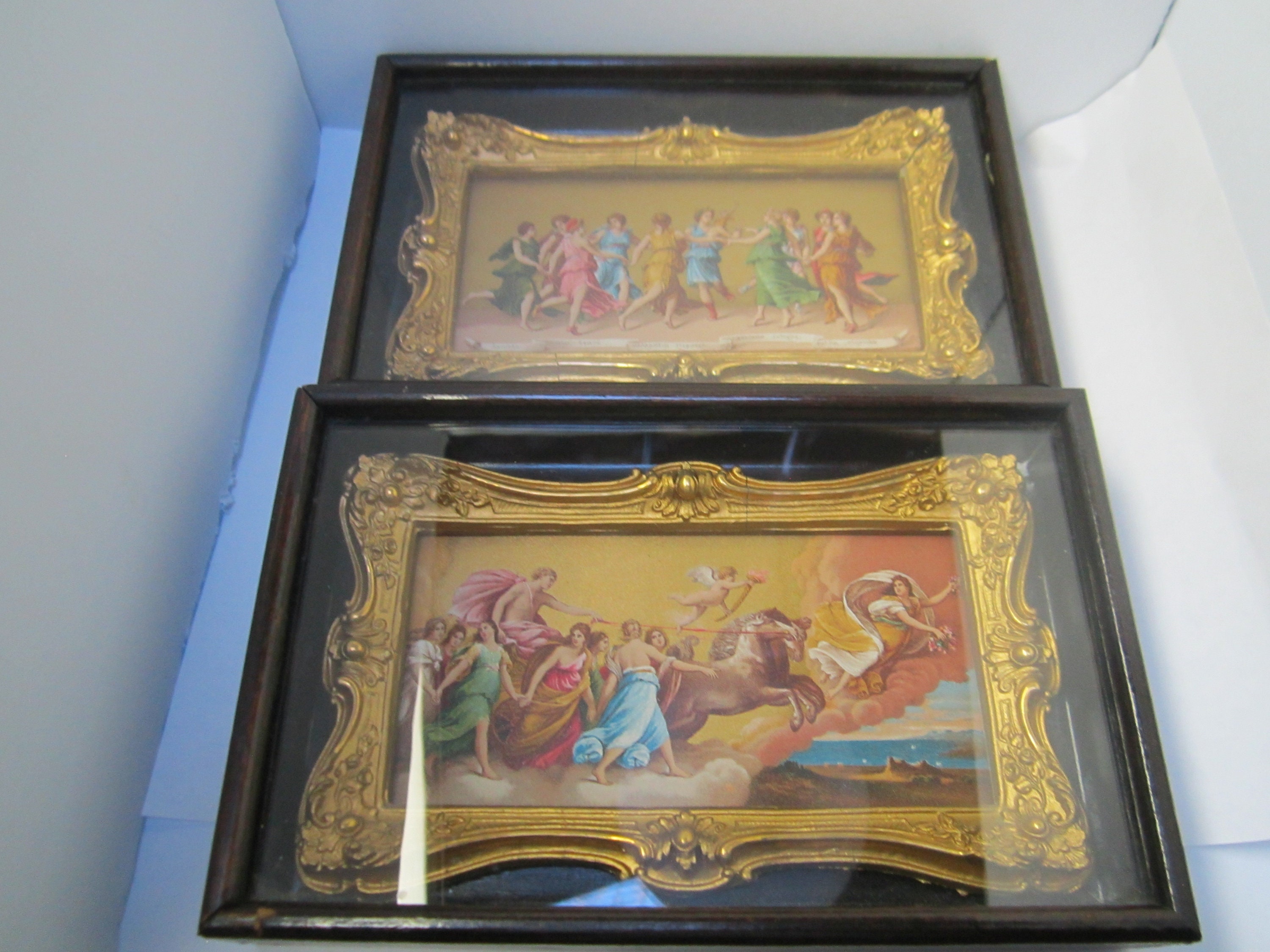 Vintage Art Gold Framed Angels Inside of Another Frame. - Etsy
