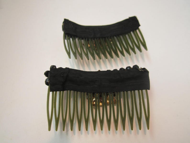 Vintage Handmade Hair Combs Made From High End Old Clip-on Earrings ...
