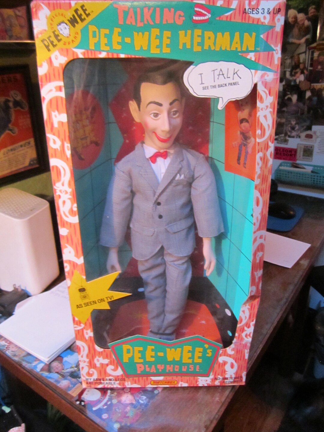 Vintage 1987 Matchbox Talking Pee Wee Herman Doll, Original Box, "as ...