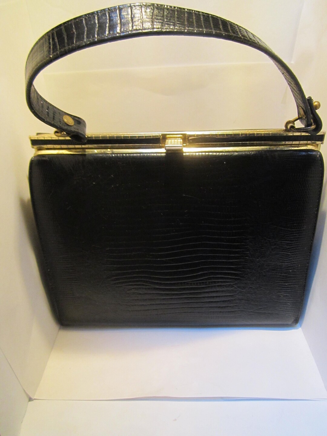 Vintage Triangle Made in New York 1940's Lizard Skin Purse-classic ...