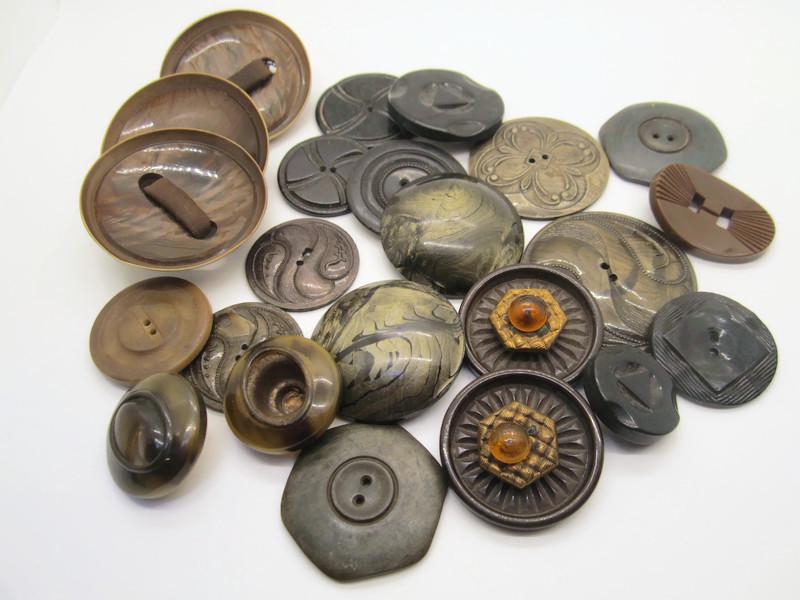 Vintage Bakelite Celluloid Buttons: 1940s-50s Lot of 23 - Etsy