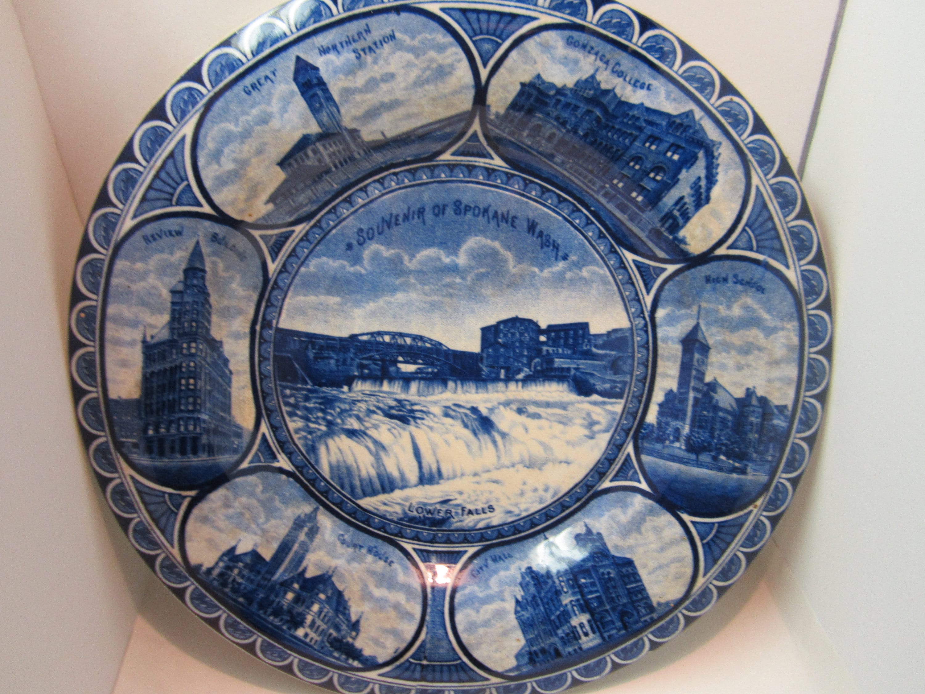 Vintage Rowland & Marsellus Spokane Souvenir Plate: Flo Blue ...