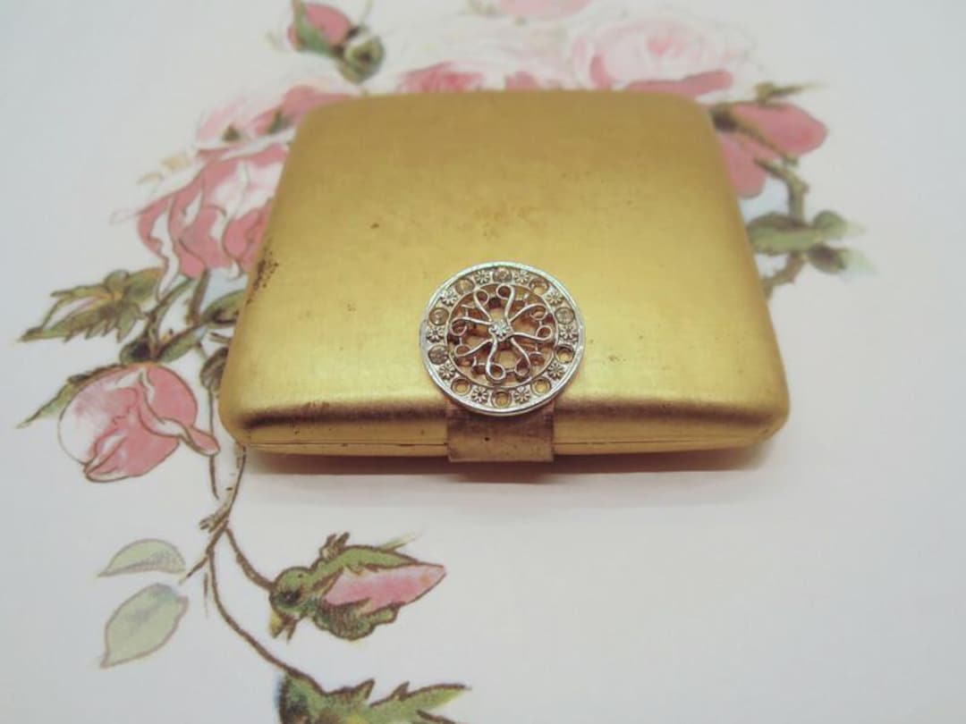 Vintage 1960s Avon Powder Compact: Rhinestone "imperial Jewel" Mirrored ...