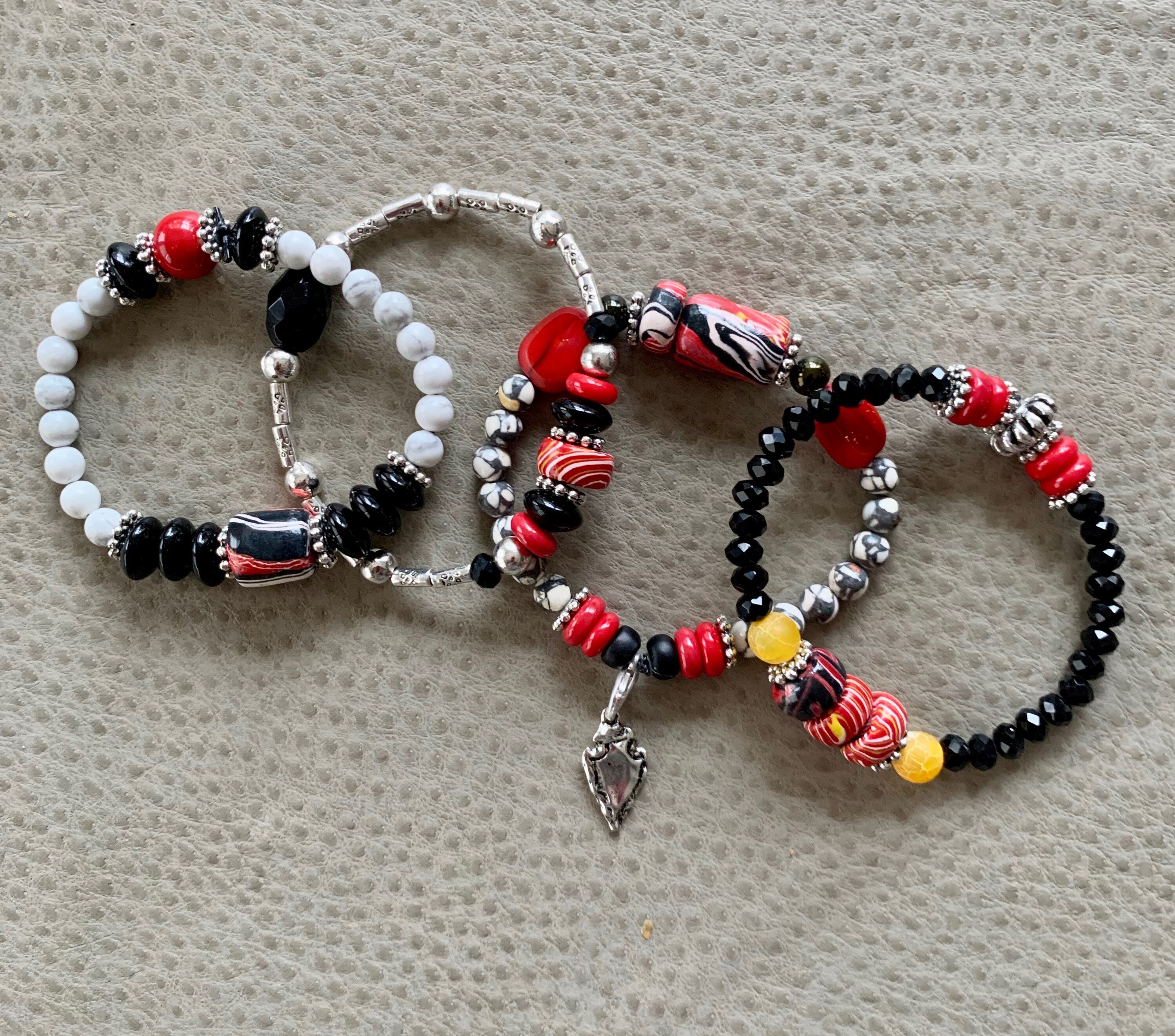 Kansas City Chiefs-Single Game Day Stacker Bracelet