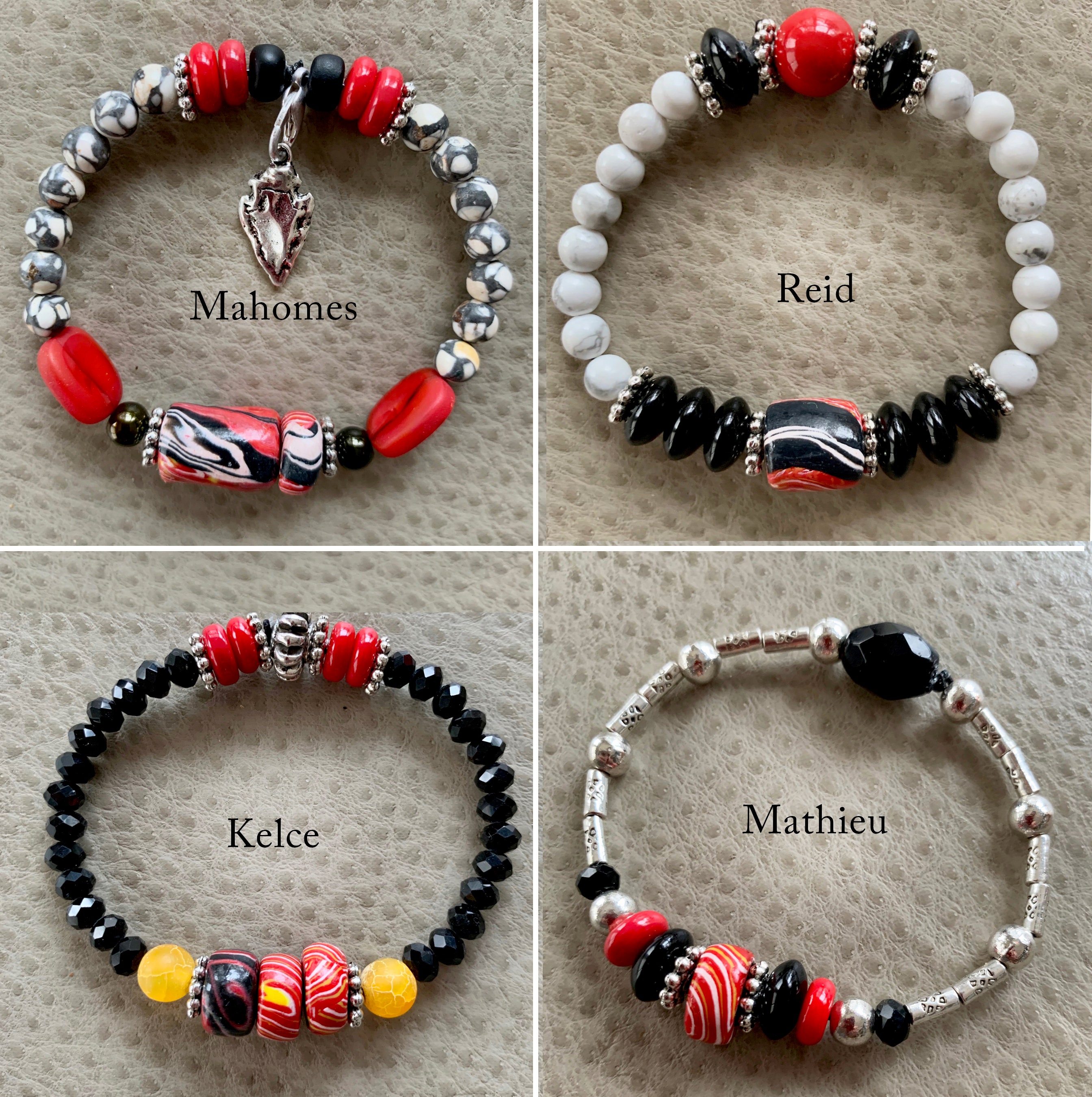 Kansas City Chiefs-Single Game Day Stacker Bracelet
