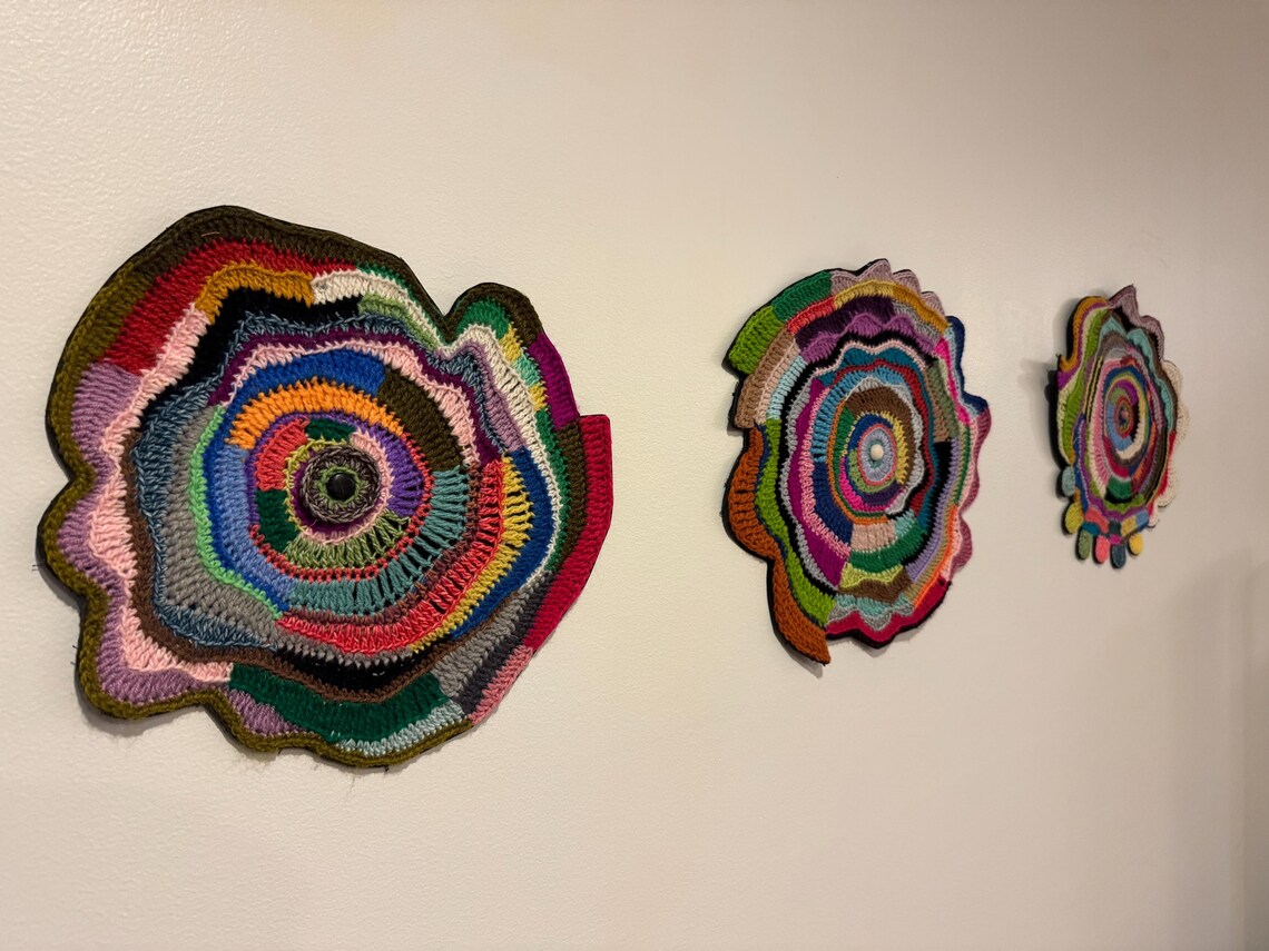 Fiber Freeform Crochet Scrumble Wall Art #1 - Etsy