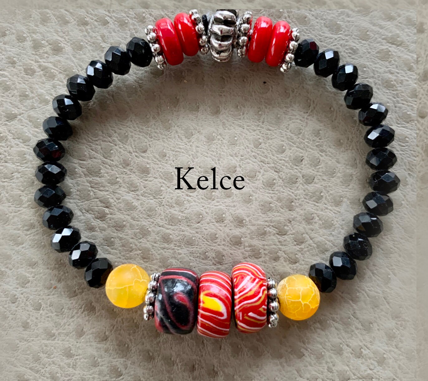Kansas City Chiefs-Single Game Day Stacker Bracelet