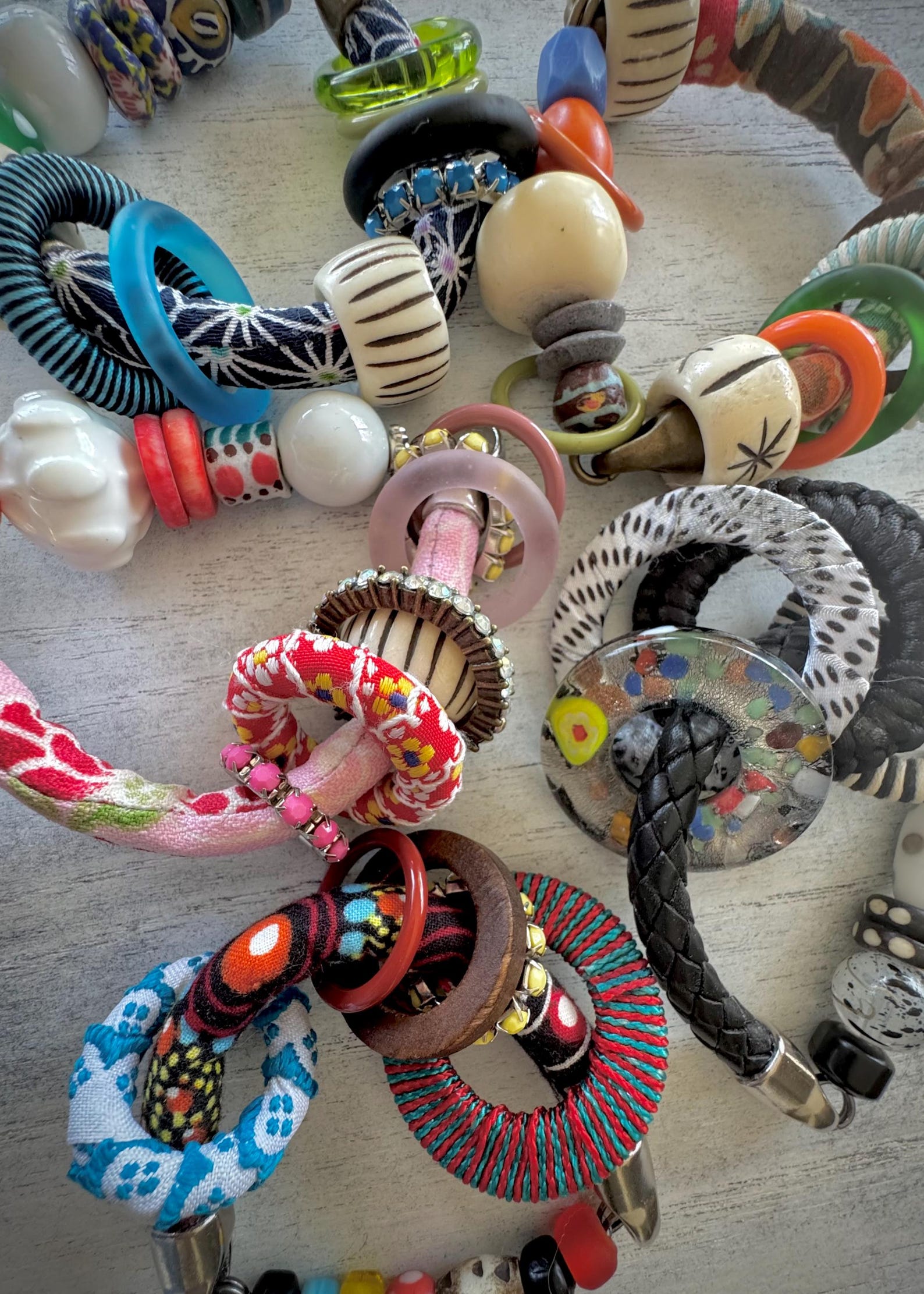 Fiber Hoop Bangle - Etsy