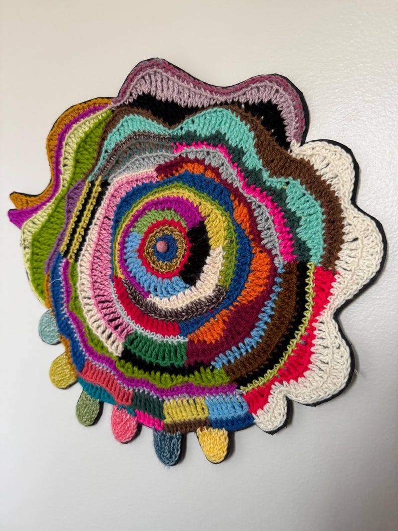 Fiber Freeform Crochet Scrumble Wall Art #3 - Etsy