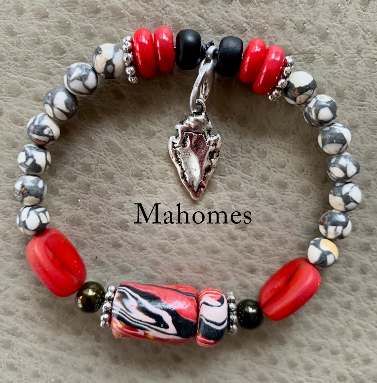 Kansas City Chiefs-Single Game Day Stacker Bracelet