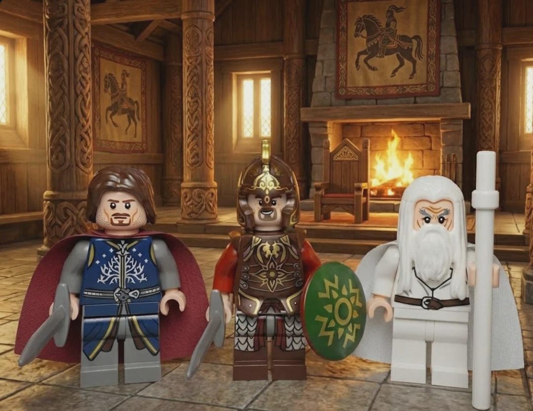 Lord of the Rings Aragorn Theoden Gandalf the White Custom Lego ...