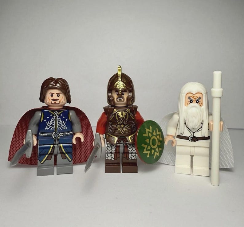 Lord of the Rings Aragorn Theoden Gandalf the White Custom Lego ...