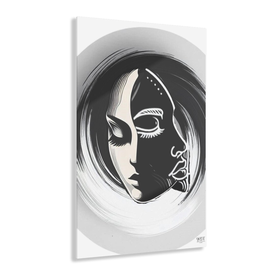 Madam Silhouette Acrylic Prints, Modern Wall Art Decor, Double or ...
