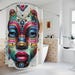 Watercolor Fusion Afrocentric Mask Shower Curtains - Home Decor, Gift ...