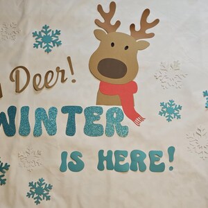 Oh Deer, Winter is Here Holiday Bulletin Board Cut Out - Etsy