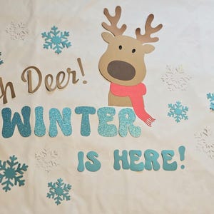 Oh Deer, Winter is Here Holiday Bulletin Board Cut Out - Etsy