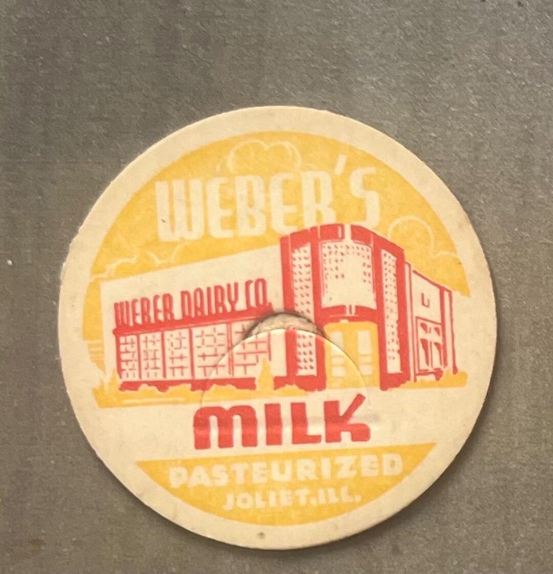 Weber Milk Co. Dairy Milk Cap; RARE, Vintage Milk Bottle Cap From ...