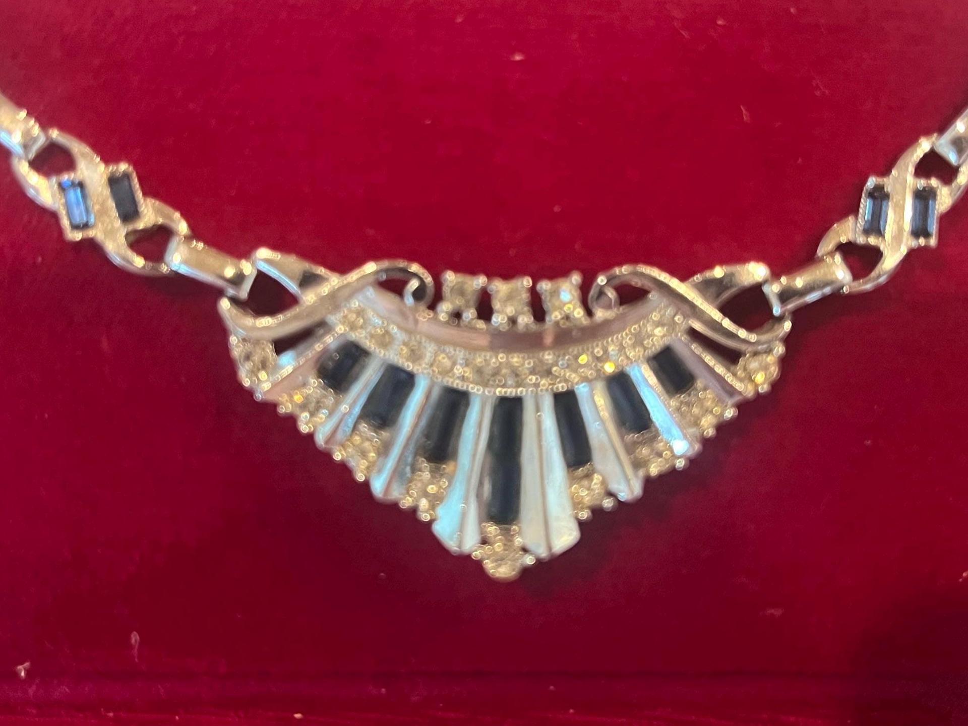 Beautiful Vintage Lustern (louis Stern Co.) Art Deco Blue Baguette and ...