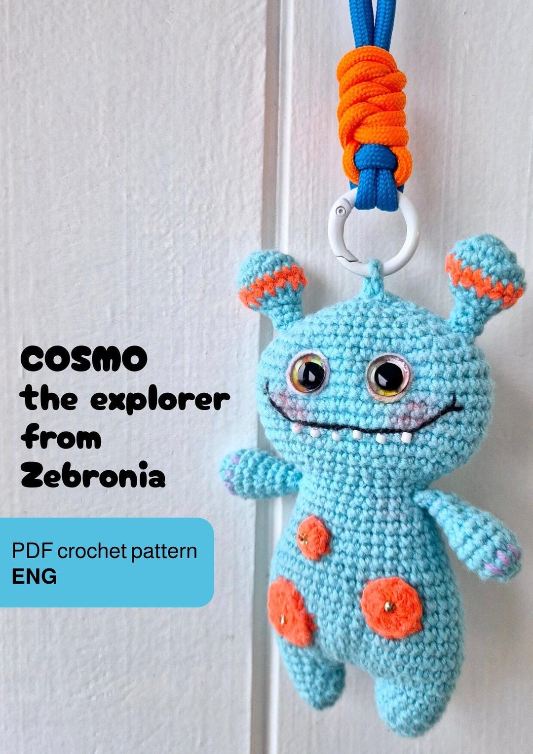 Схема вязания крючком брелка Cosmo Monster - DIY Amigurumi PDF Zebronia ...