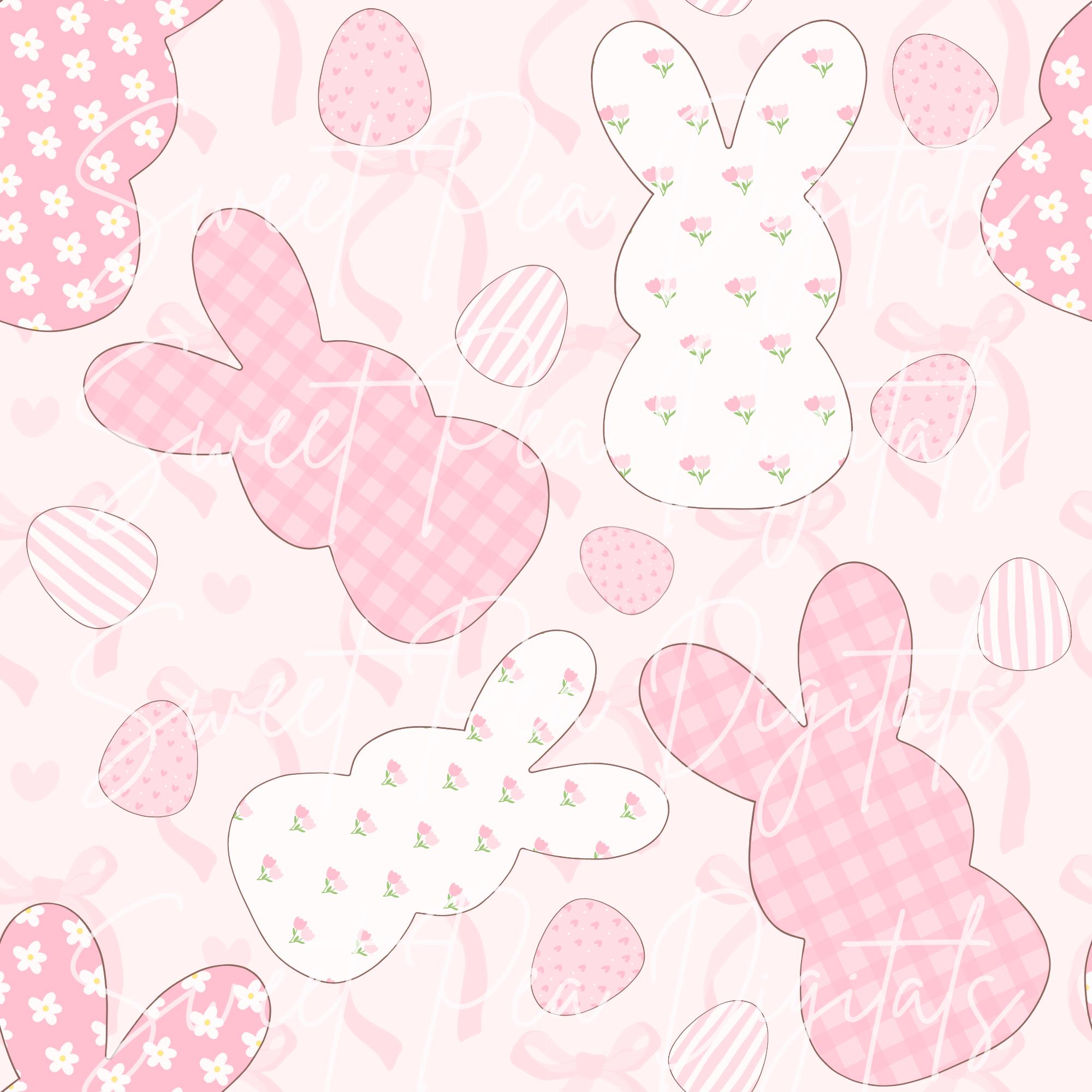 Peep Bunny Seamless Design | Pink Bunny Easter Seamless File|peep ...