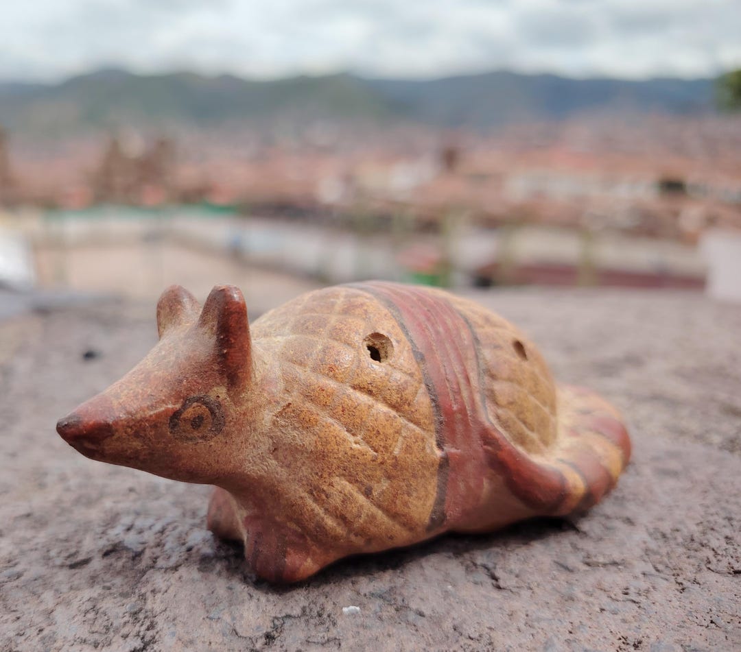 Ceramic Ocarina - Andean Armadillo - Musical Instrument and Decorative ...