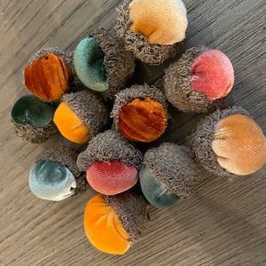 Velvet Acorns With Real Burr Oak Caps - Etsy