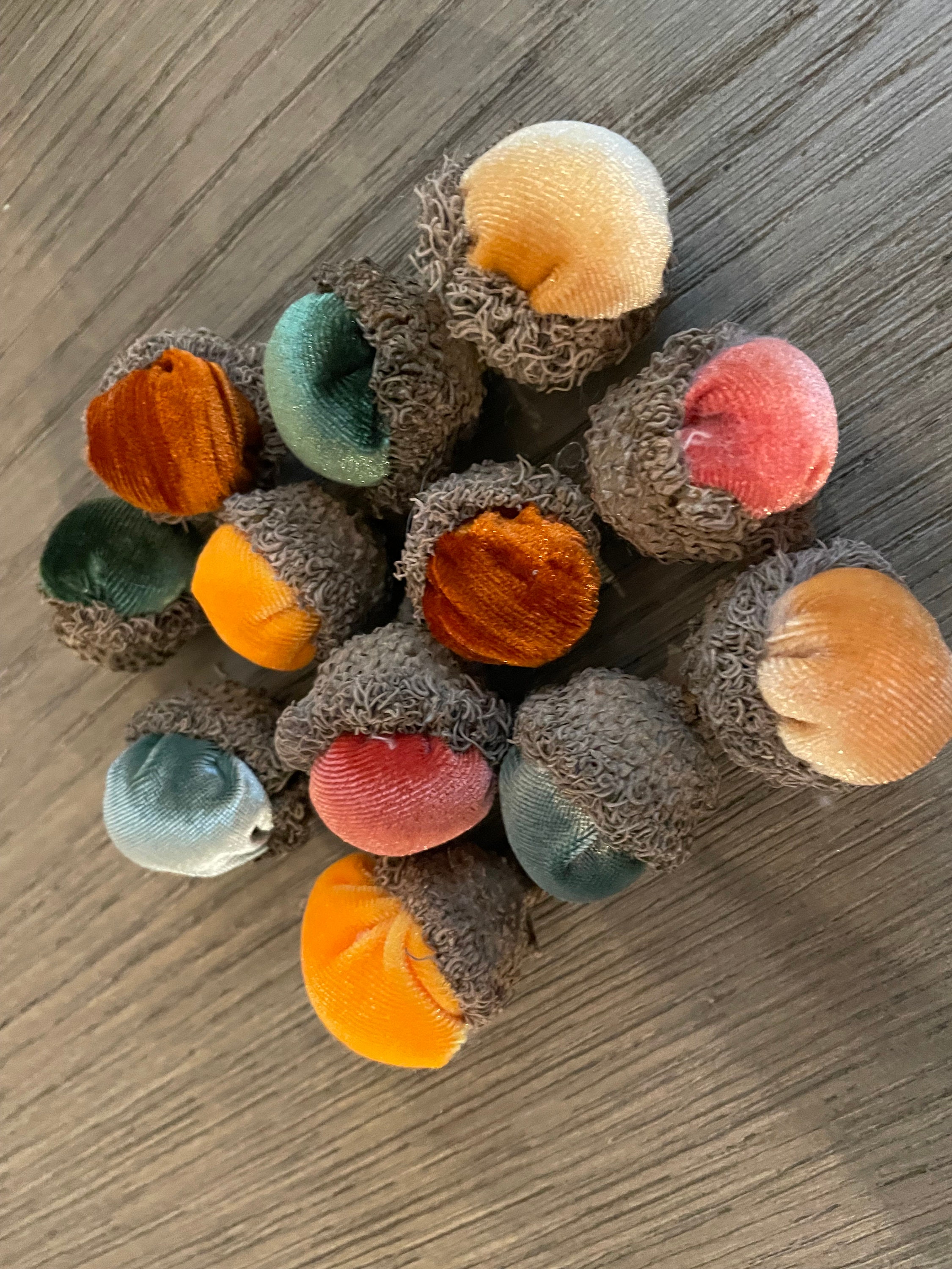 Velvet Acorns With Real Burr Oak Caps - Etsy