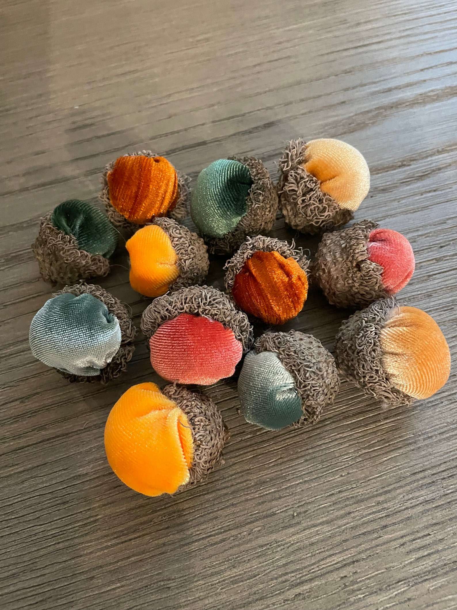 Velvet Acorns With Real Burr Oak Caps - Etsy