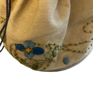 Antique Arts and Crafts Linen Embroidered Drawstring Bag - Etsy