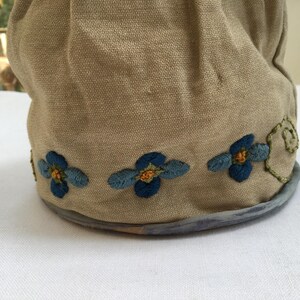 Antique Arts and Crafts Linen Embroidered Drawstring Bag - Etsy