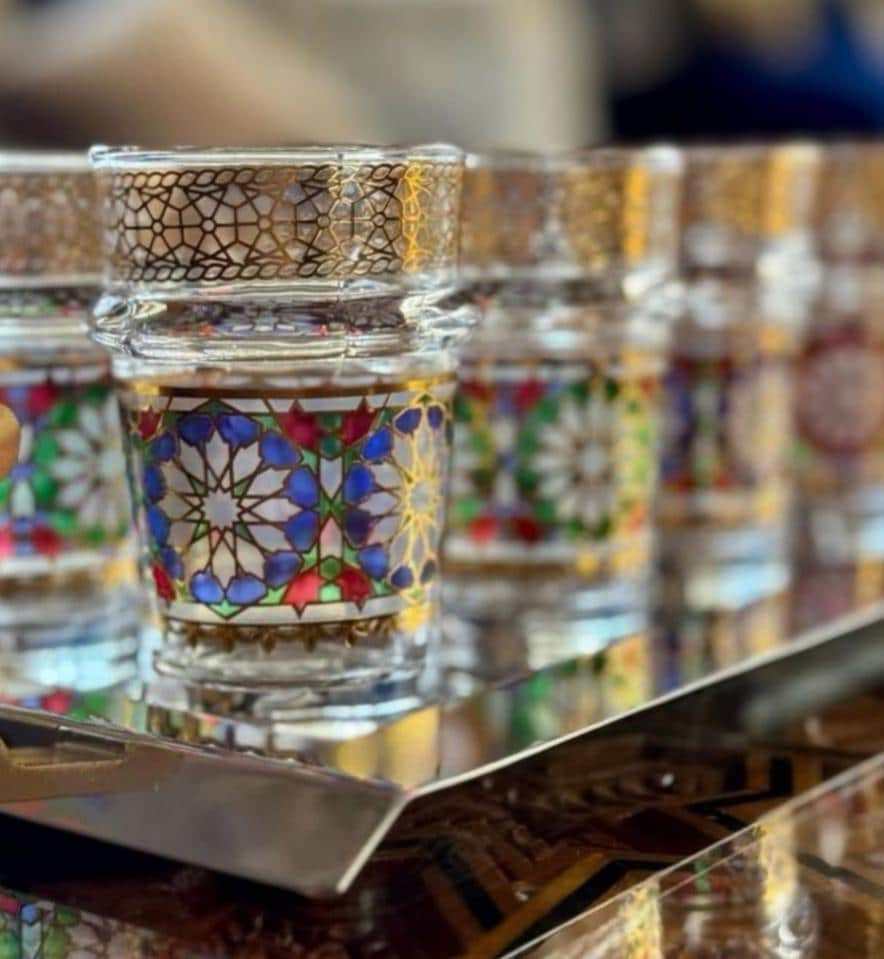 GOLDEN Moroccan Artisanal Beldi Tea Glasses Set of 12 BEST Gift Idea ...