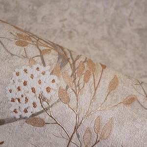 Elegant Brown-bronze Tree Branches Wallpaper - Luxury Vinyl Wall ...