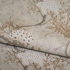 Elegant Brown-bronze Tree Branches Wallpaper - Luxury Vinyl Wall ...