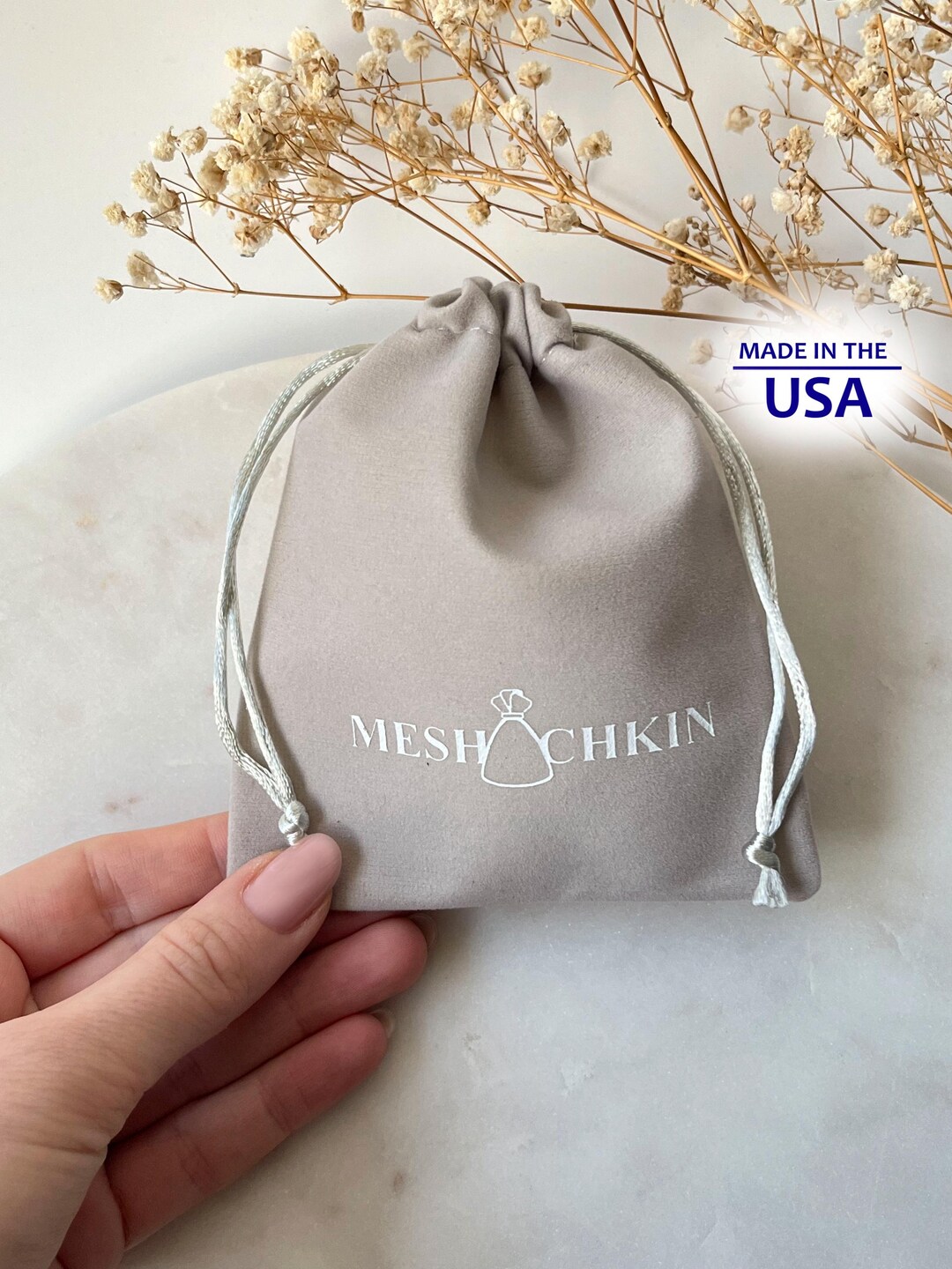 50 Pcs Pouches Personalize Logo Drawstring Small Bags Velvet Bag ...