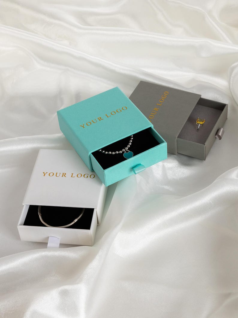 50pcs Custom Jewelry Boxes With Logo - Etsy